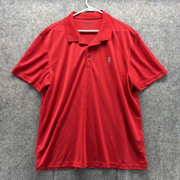 Izod | Shirts | Izod Polo Shirt Men Extra Large Adult Red Athletic Golf ...